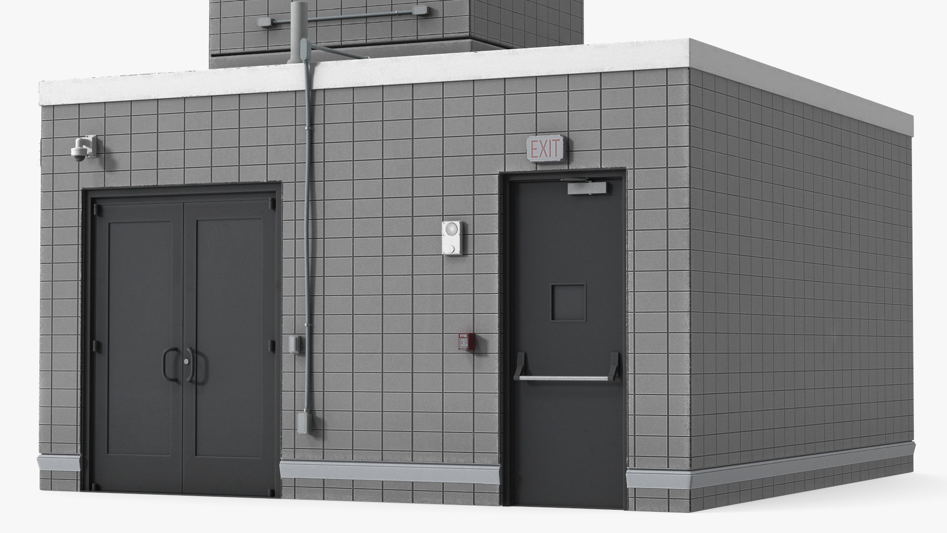 Rooftop Entrance With Network Transmitter Model - TurboSquid 2199184