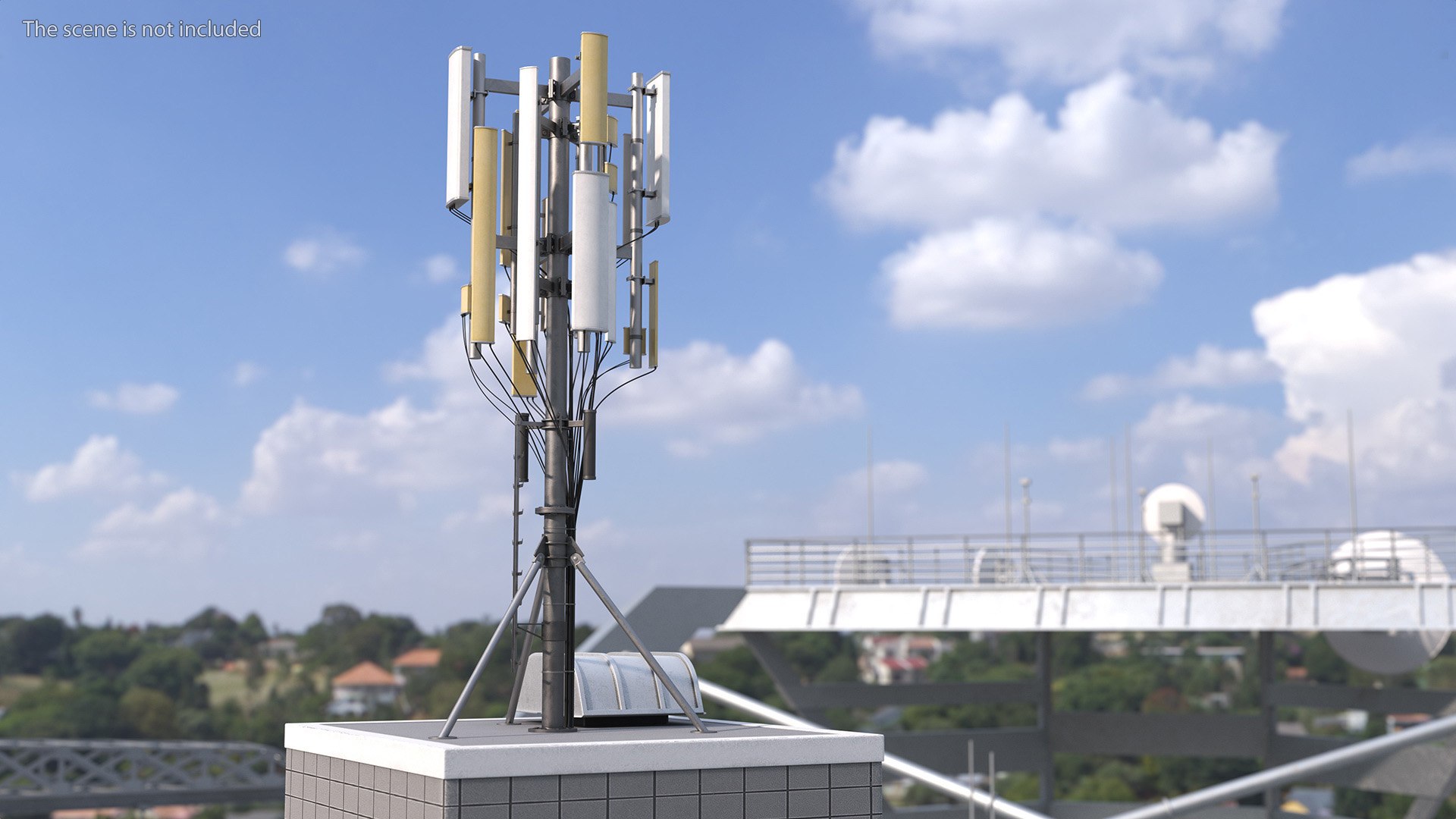 Rooftop Entrance With Network Transmitter Model - TurboSquid 2199184