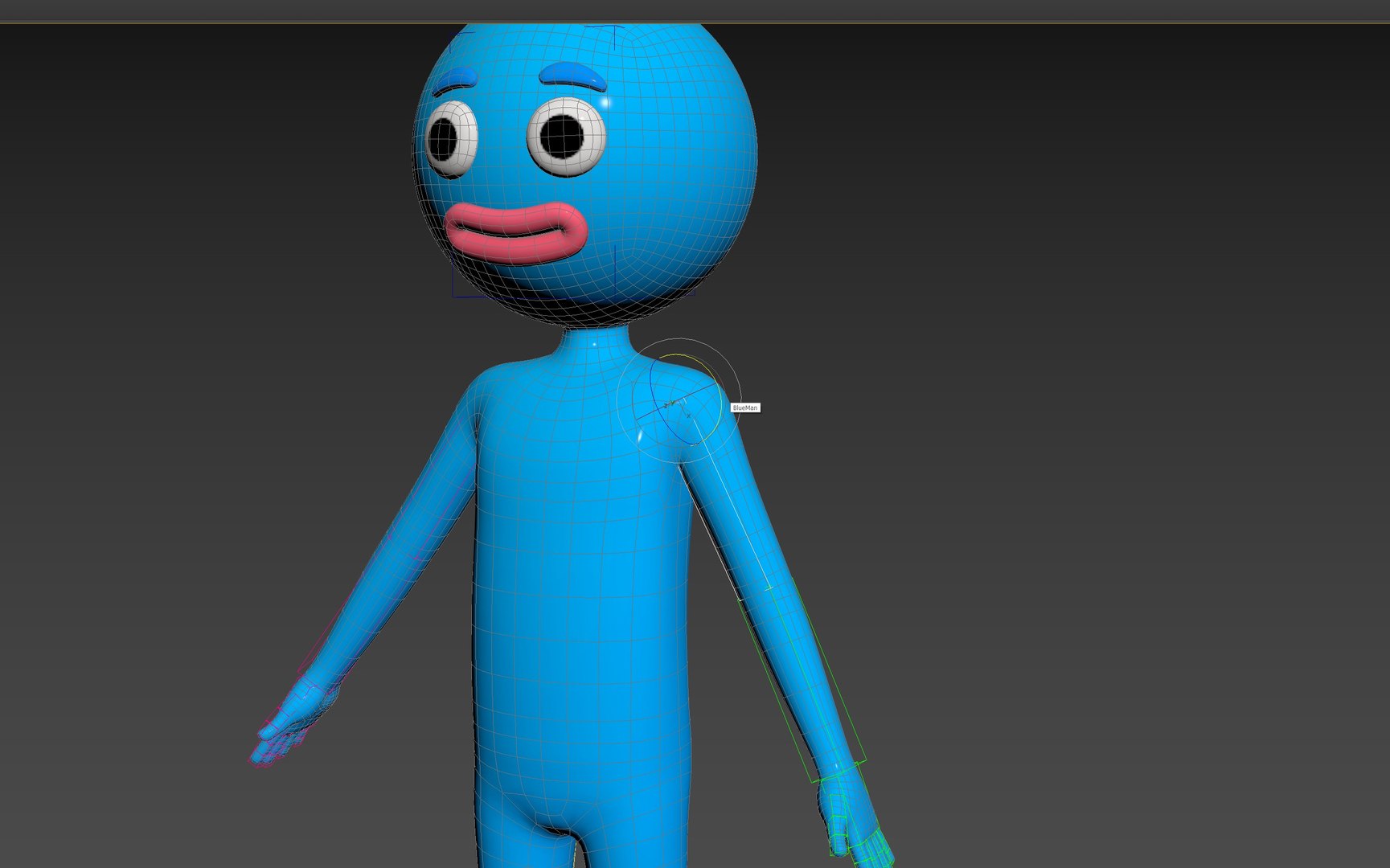 3D Character183 Rigged Blue Man model - TurboSquid 1907919