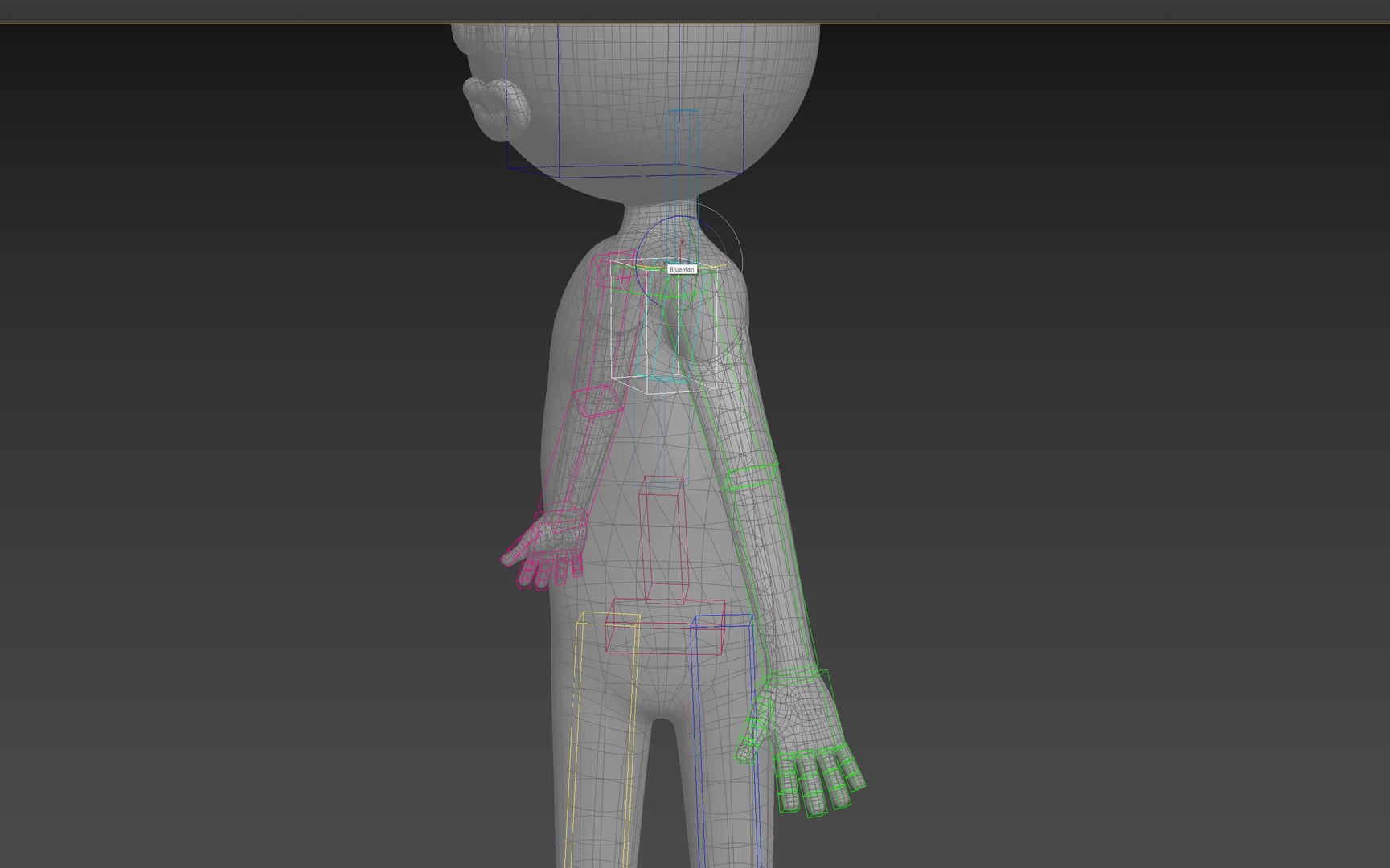 3D Character183 Rigged Blue Man model - TurboSquid 1907919