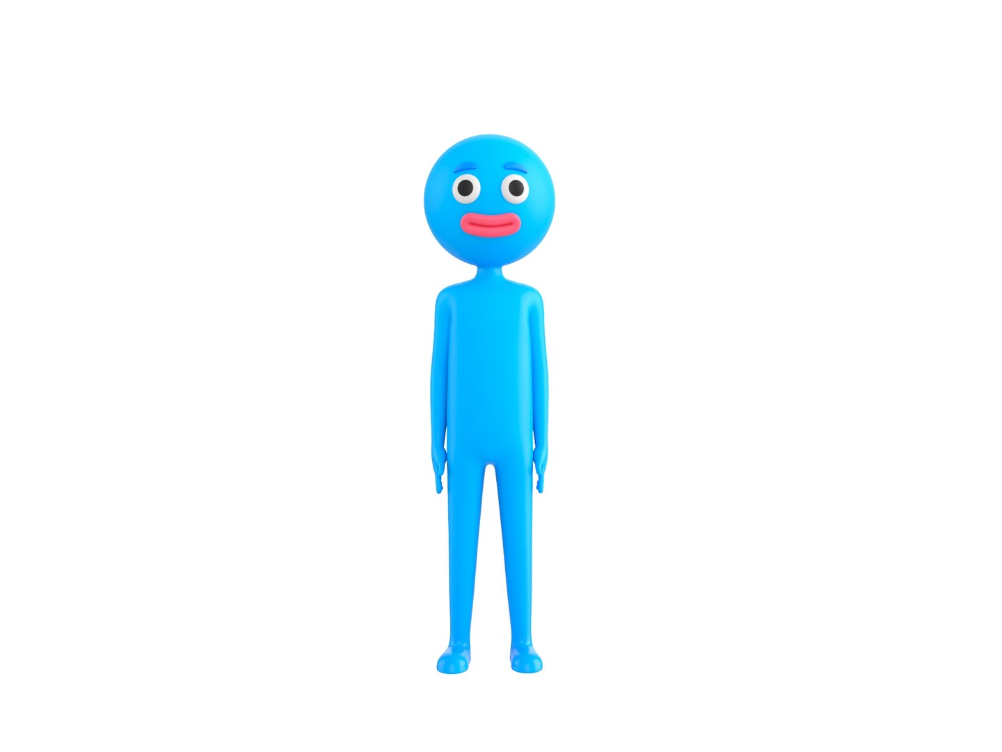 3D Character183 Rigged Blue Man model - TurboSquid 1907919
