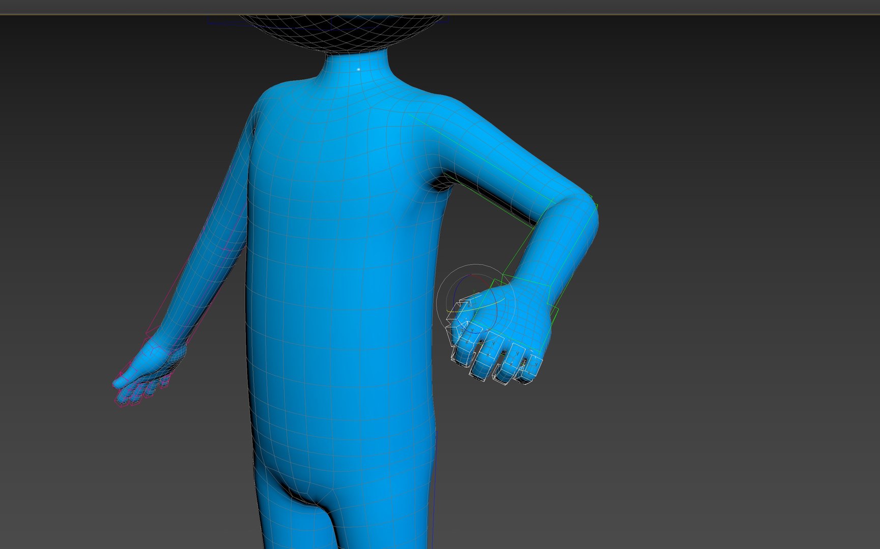 3D Character183 Rigged Blue Man model - TurboSquid 1907919