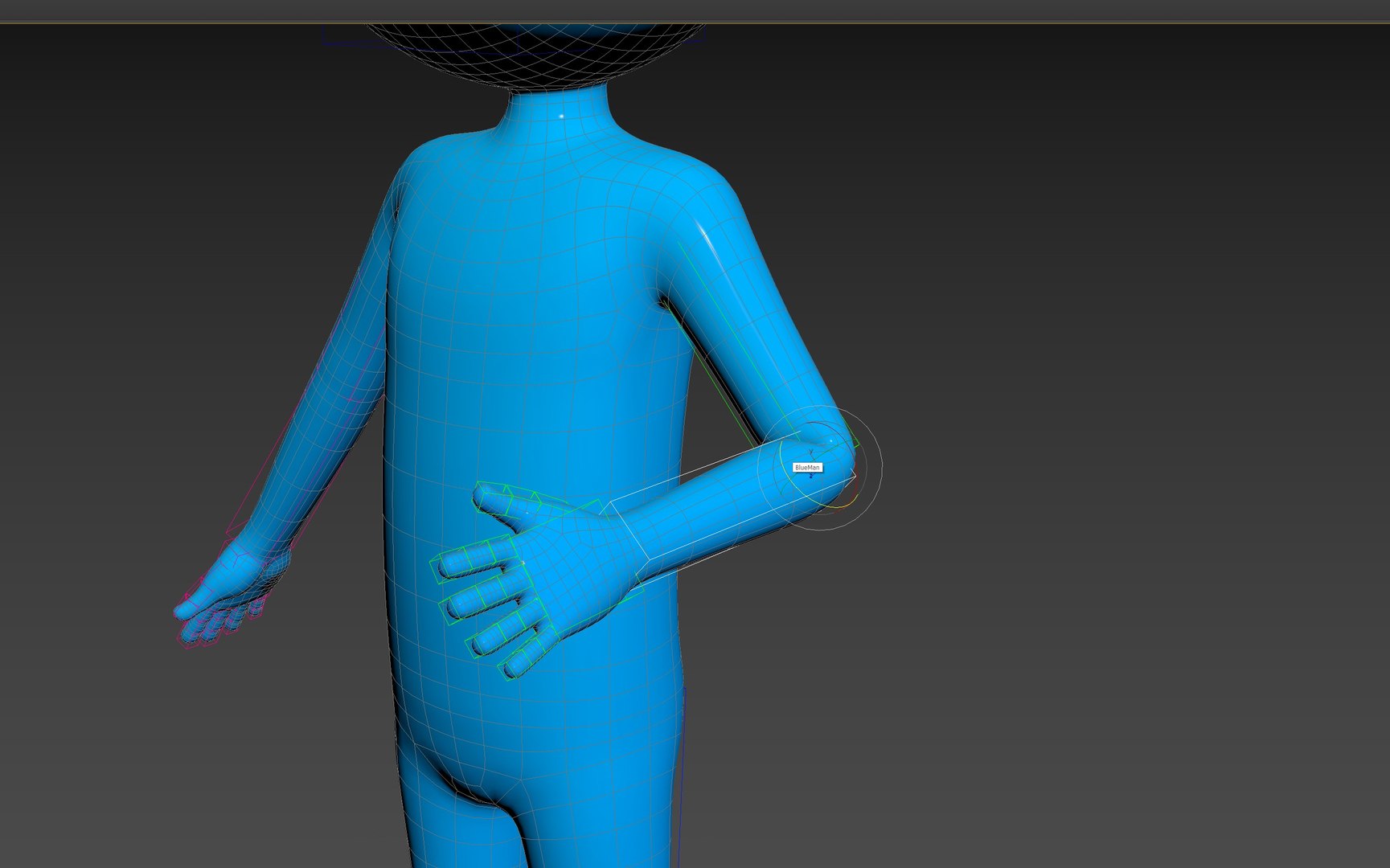 3D Character183 Rigged Blue Man model - TurboSquid 1907919