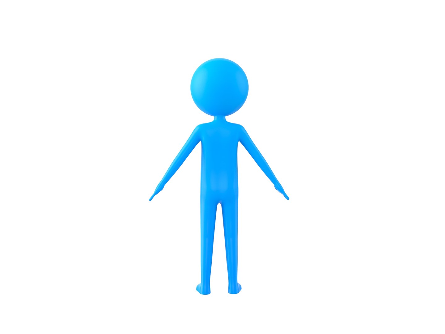 3D Character183 Rigged Blue Man model - TurboSquid 1907919