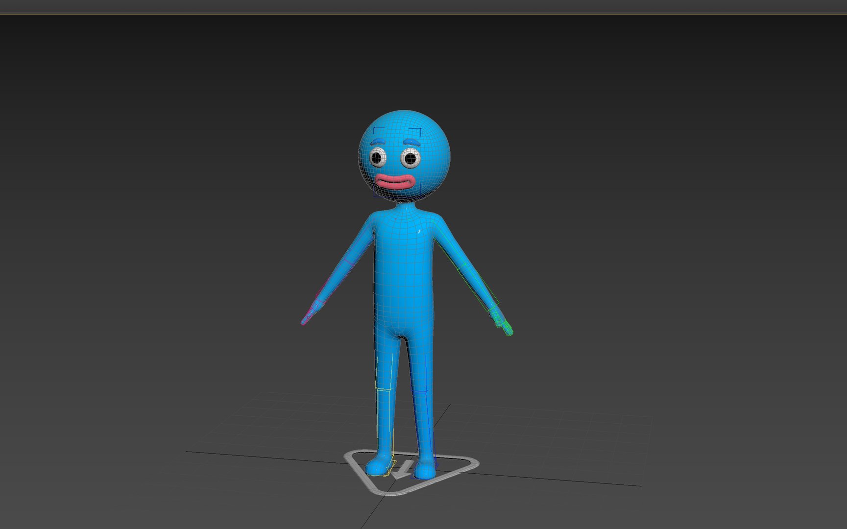 3D Character183 Rigged Blue Man model - TurboSquid 1907919