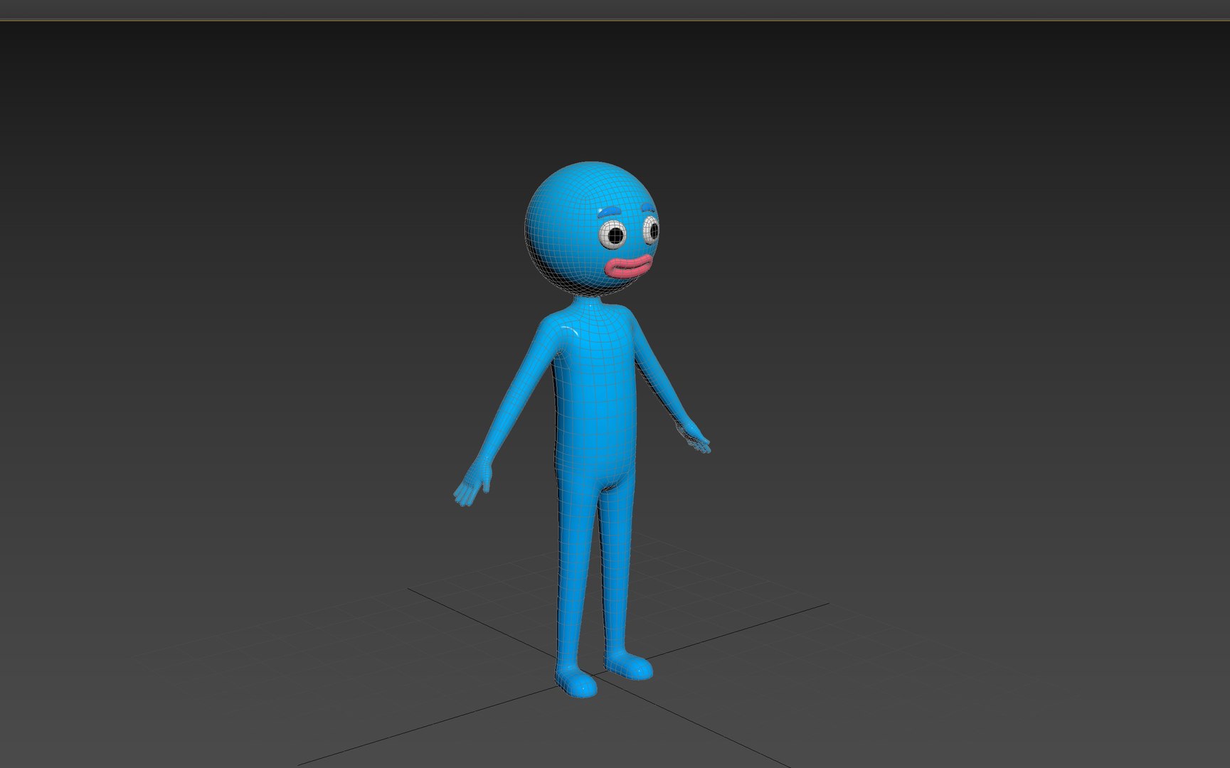 3D Character183 Rigged Blue Man model - TurboSquid 1907919