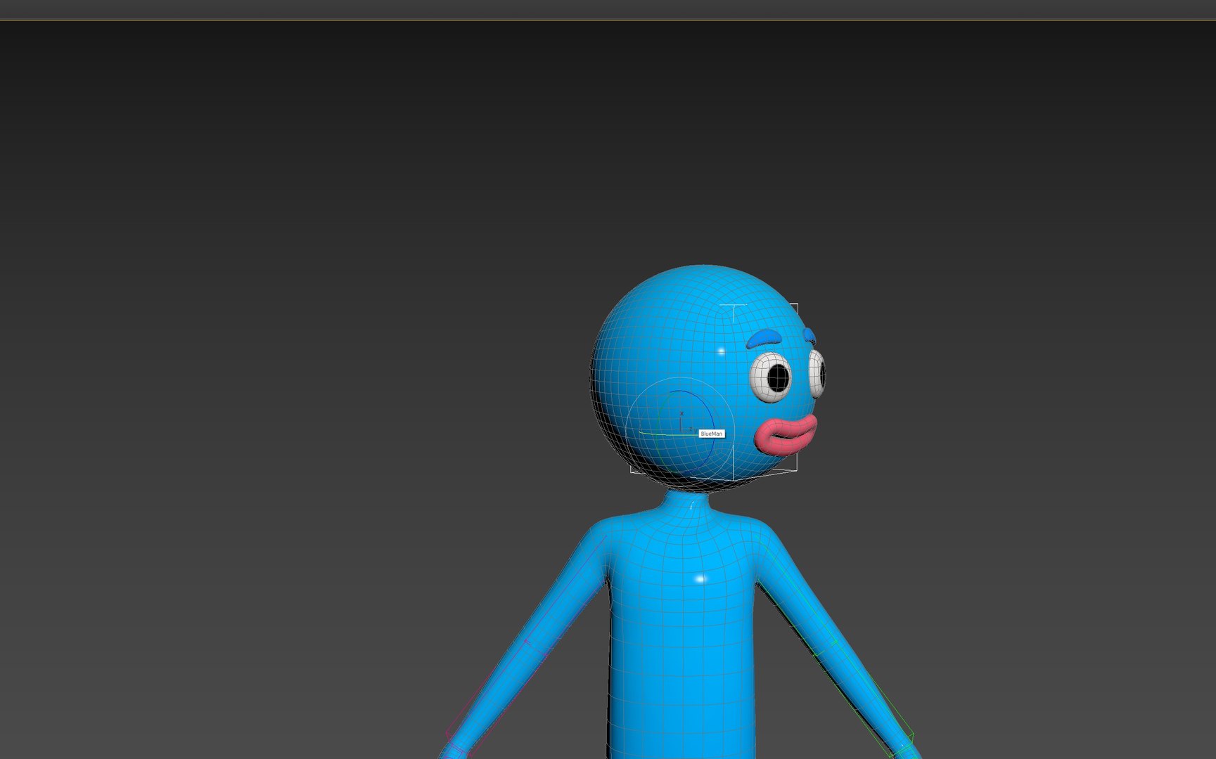3D Character183 Rigged Blue Man model - TurboSquid 1907919