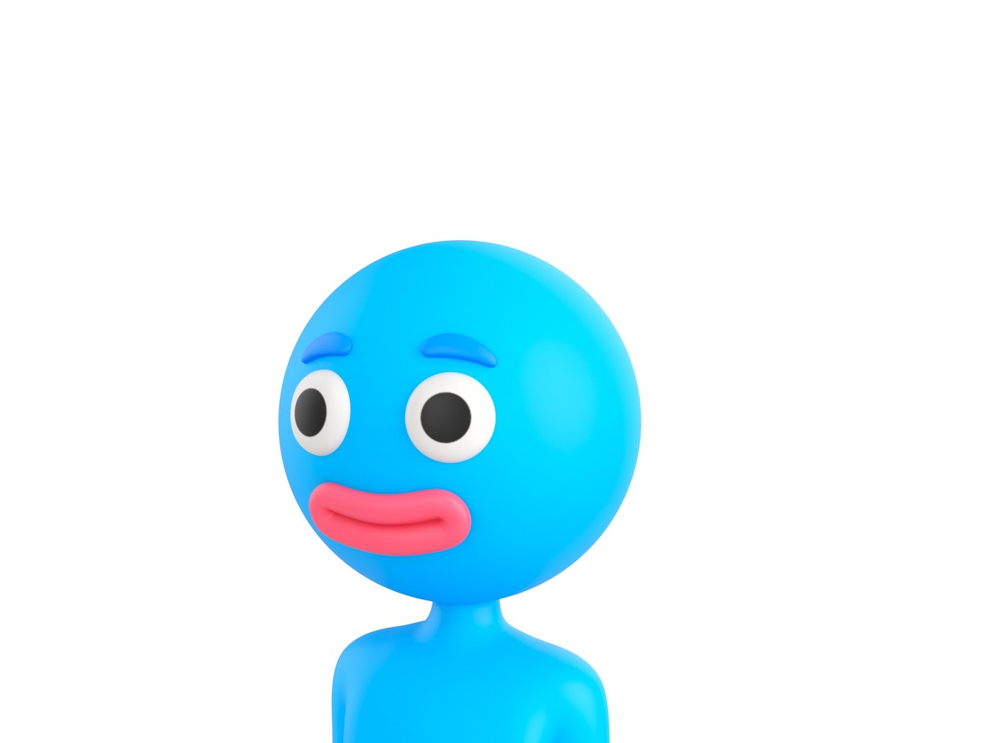 3D Character183 Rigged Blue Man model - TurboSquid 1907919
