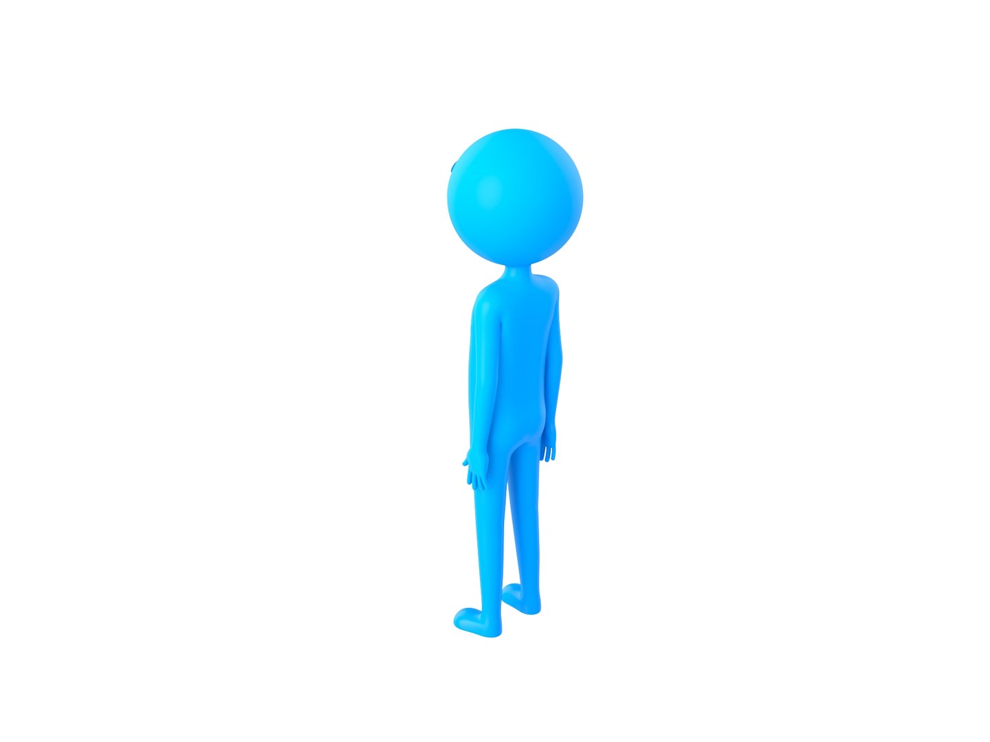3D Character183 Rigged Blue Man model - TurboSquid 1907919