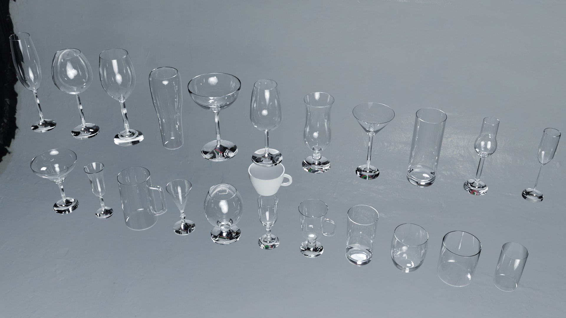 3D model Glass pack collection - TurboSquid 1956561