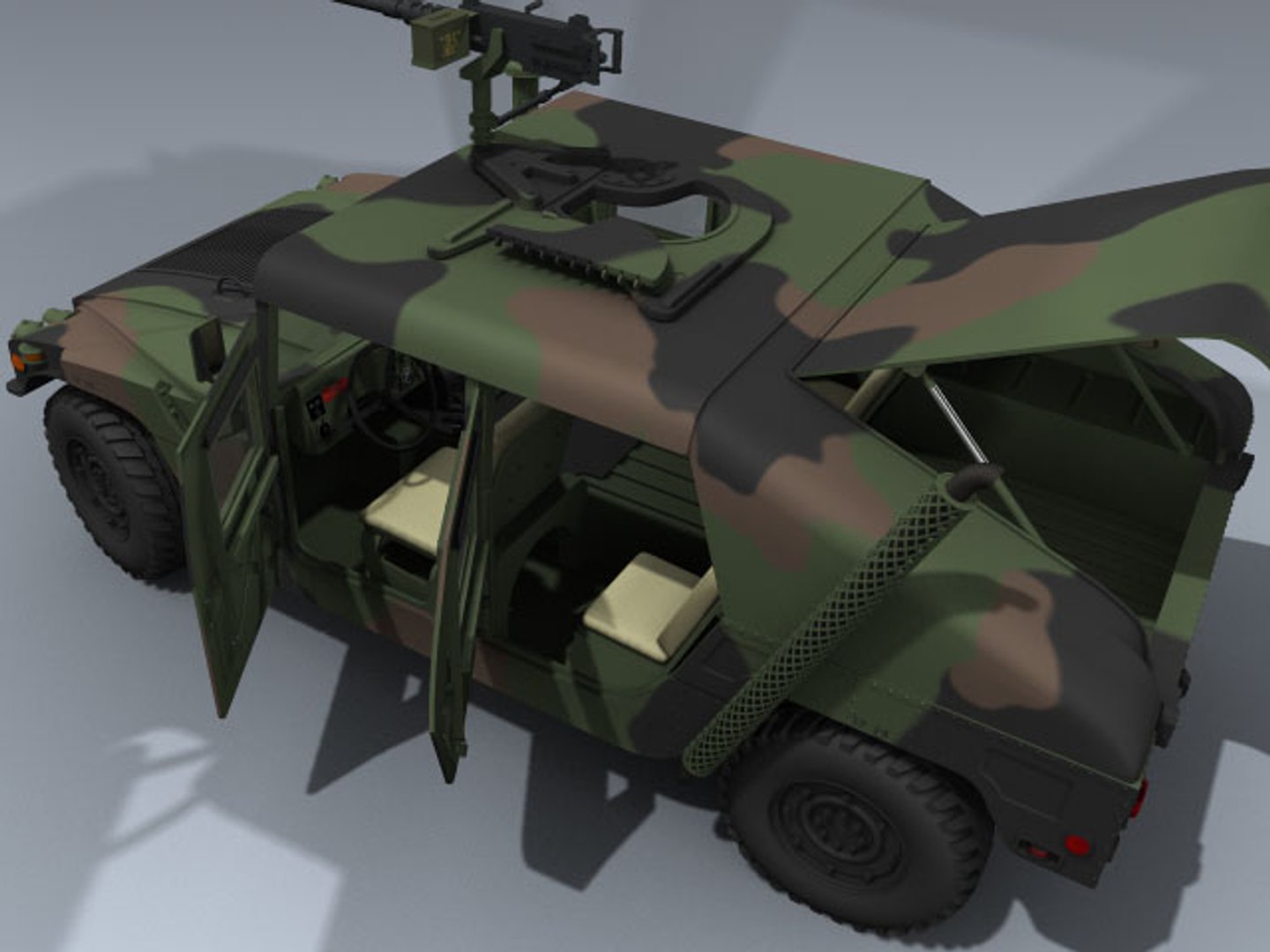 3d M1025 Hmmwv Nato Humvee Army Model
