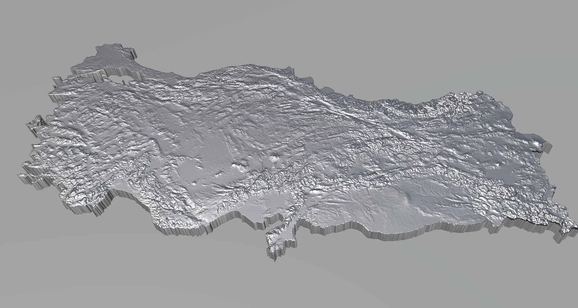 Turkey Terrain Map 3D Model - TurboSquid 2337620