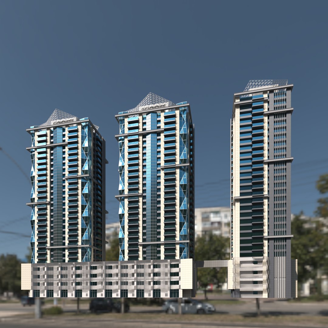 3D DIAMOND TOWERS TAIWAN TAIPEI Model - TurboSquid 1943415