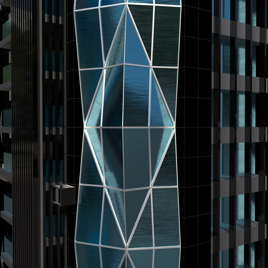 3D DIAMOND TOWERS TAIWAN TAIPEI Model - TurboSquid 1943415