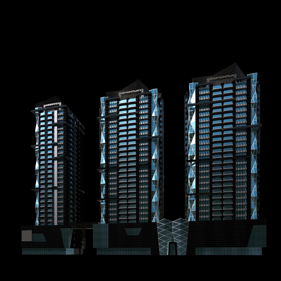 3D DIAMOND TOWERS TAIWAN TAIPEI Model - TurboSquid 1943415