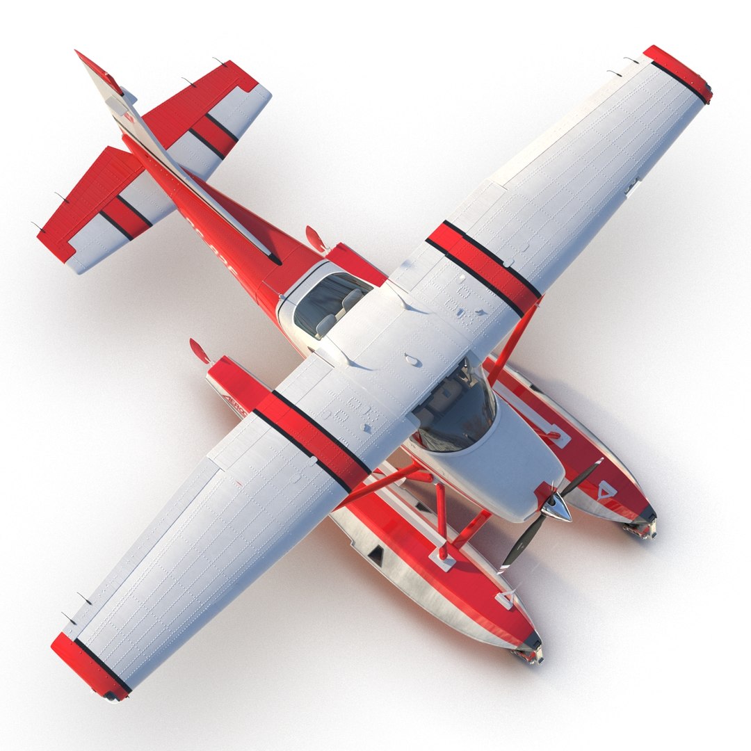 3d model cessna 182 skylane floats