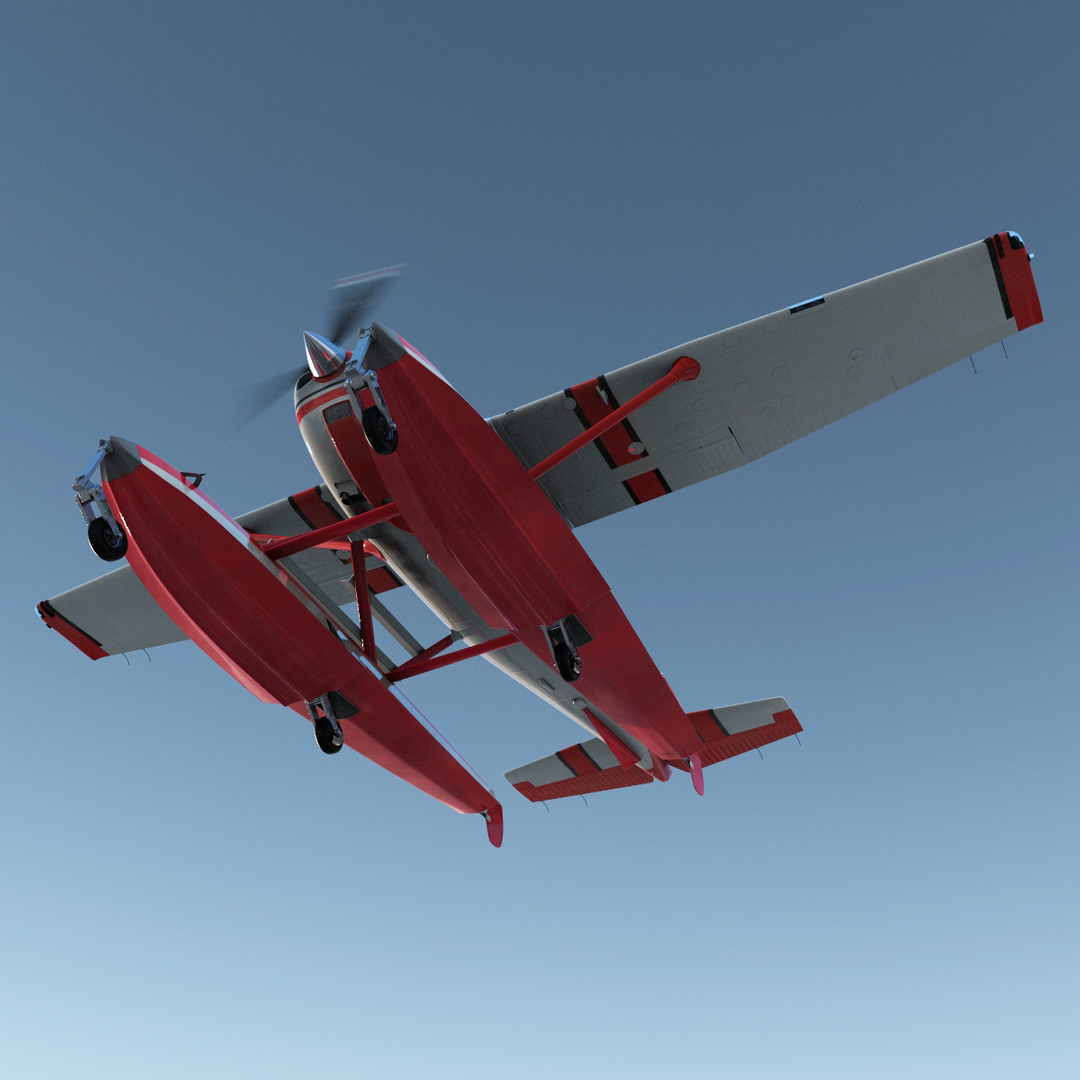3d model cessna 182 skylane floats