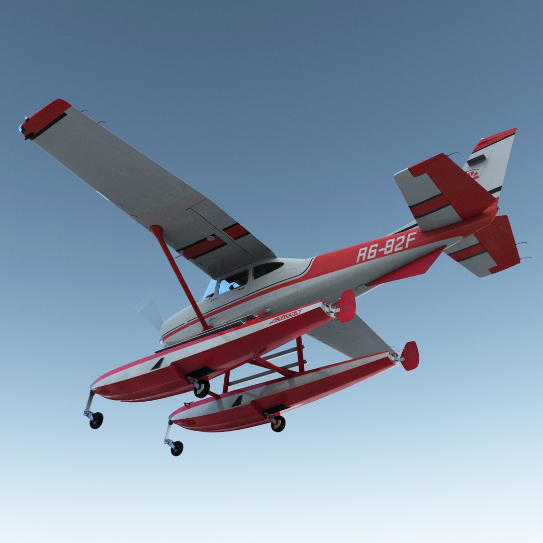 3d model cessna 182 skylane floats
