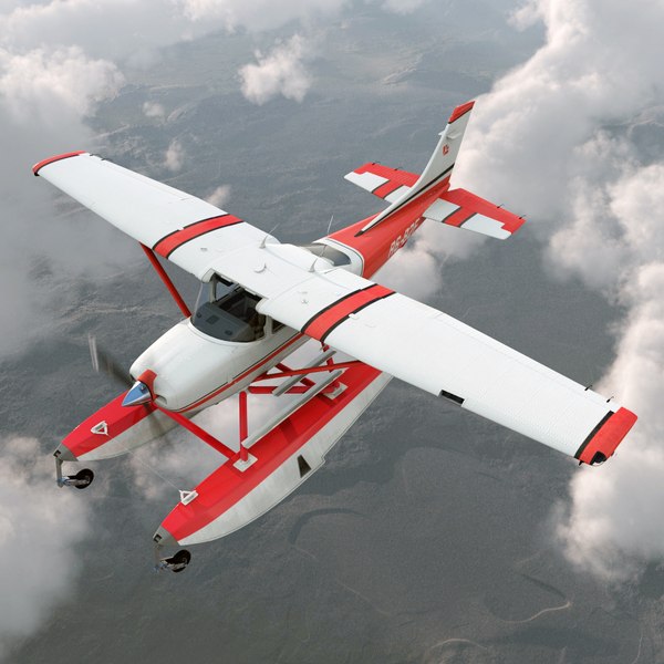 3d model cessna 182 skylane floats