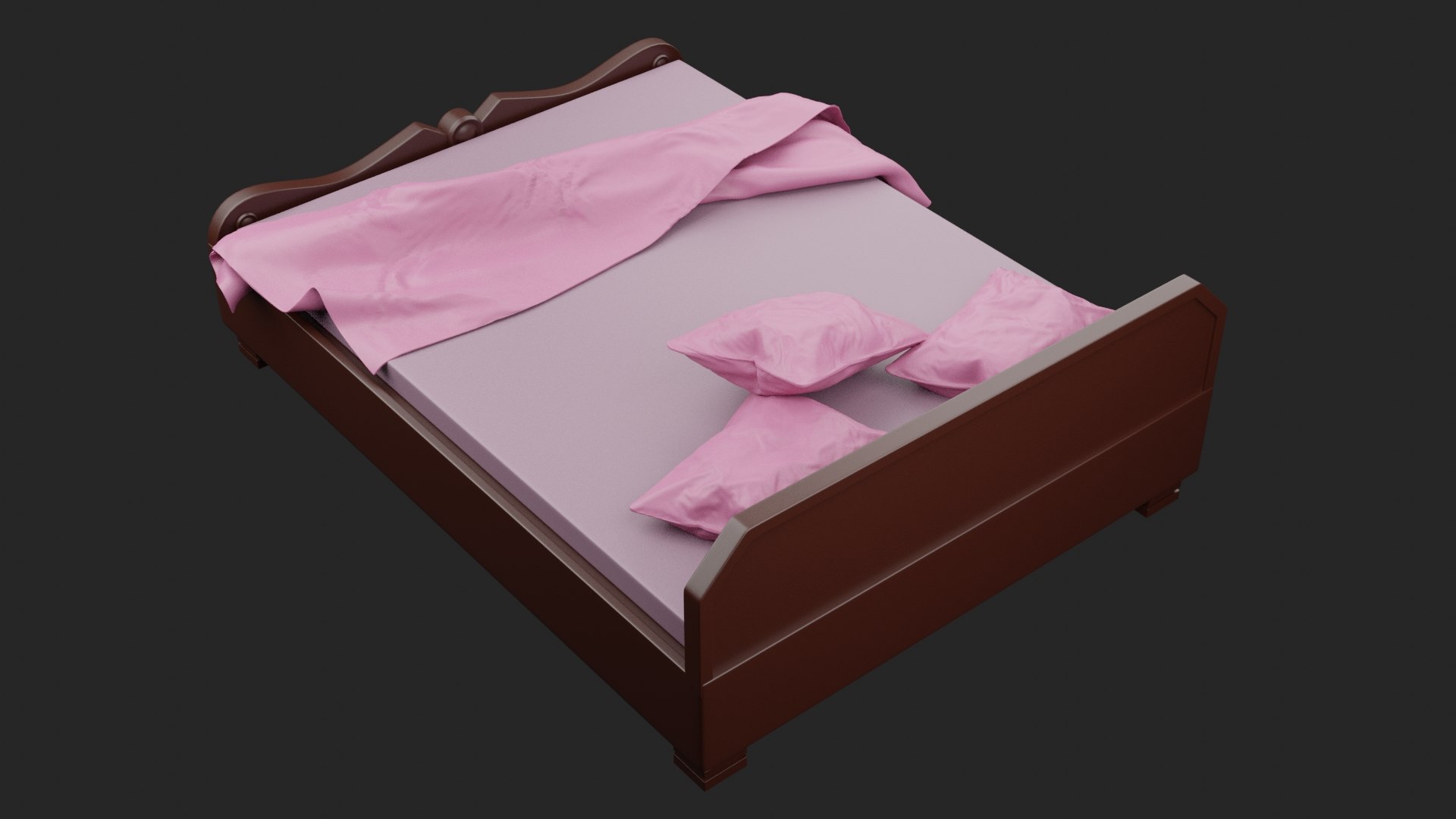 Bed Model BM02 3D Model - TurboSquid 2100483