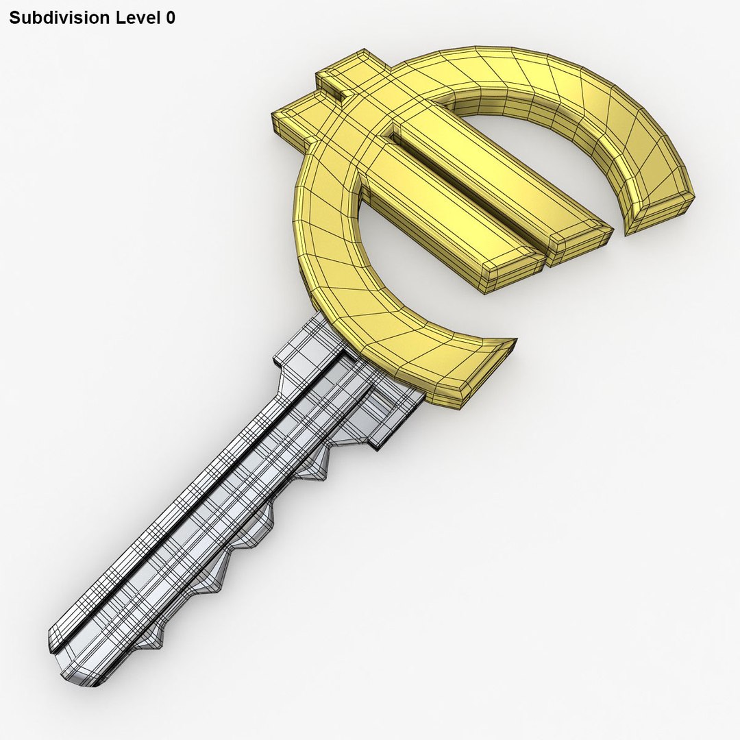 Realistic Euro Key 3d Max