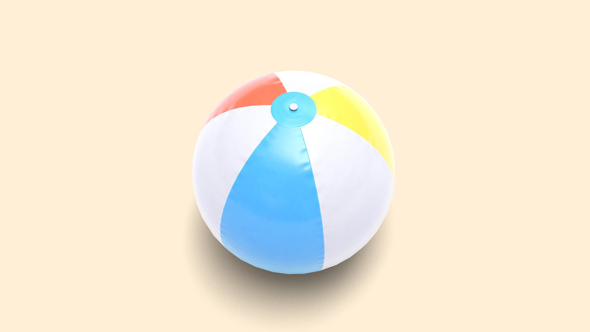 3D Low-poly Beach Ball - TurboSquid 1660029
