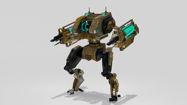 modelo 3d Mech war tank yellow - TurboSquid 2039482
