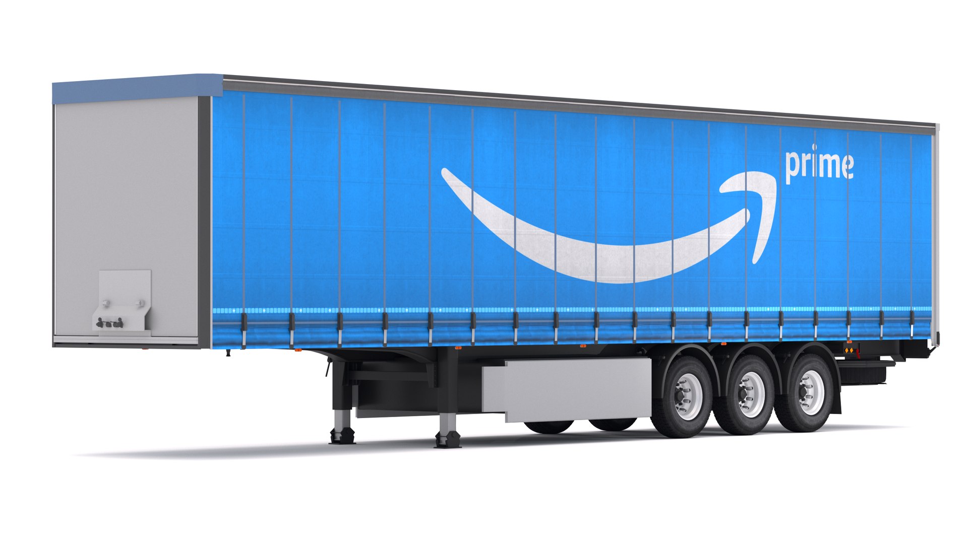 3D Semi Trailer Amazon Curtainsider - TurboSquid 2286154