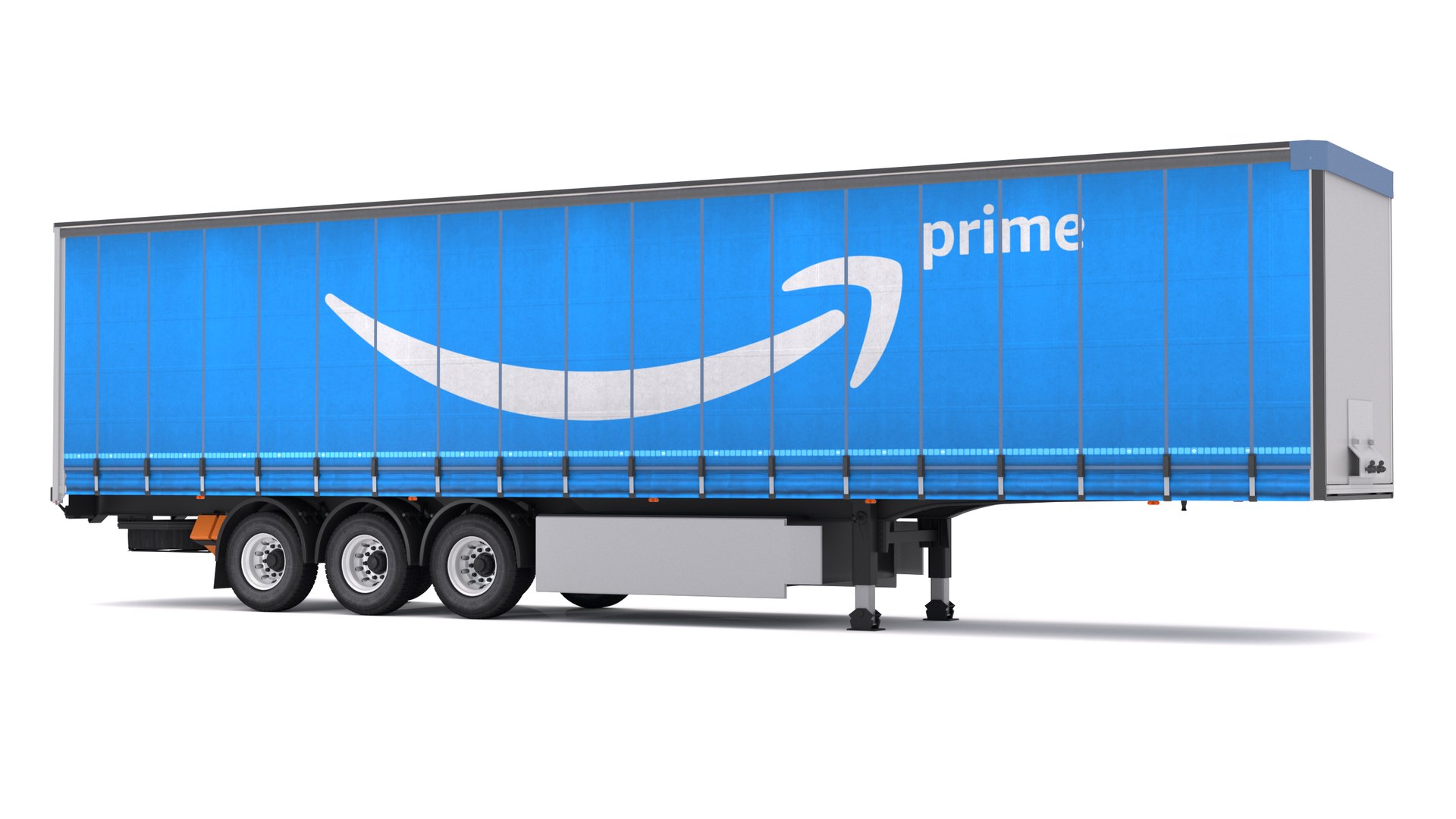 3D Semi Trailer Amazon Curtainsider - TurboSquid 2286154