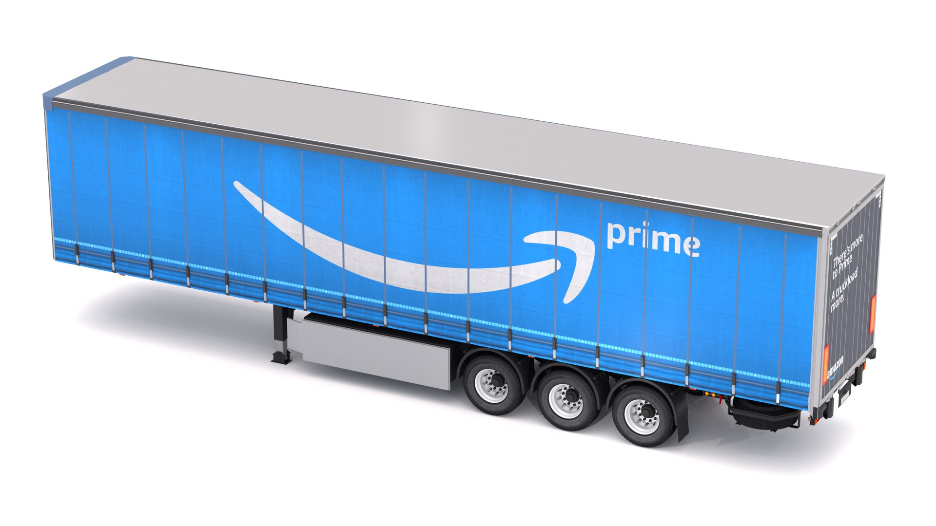 3D Semi Trailer Amazon Curtainsider - TurboSquid 2286154
