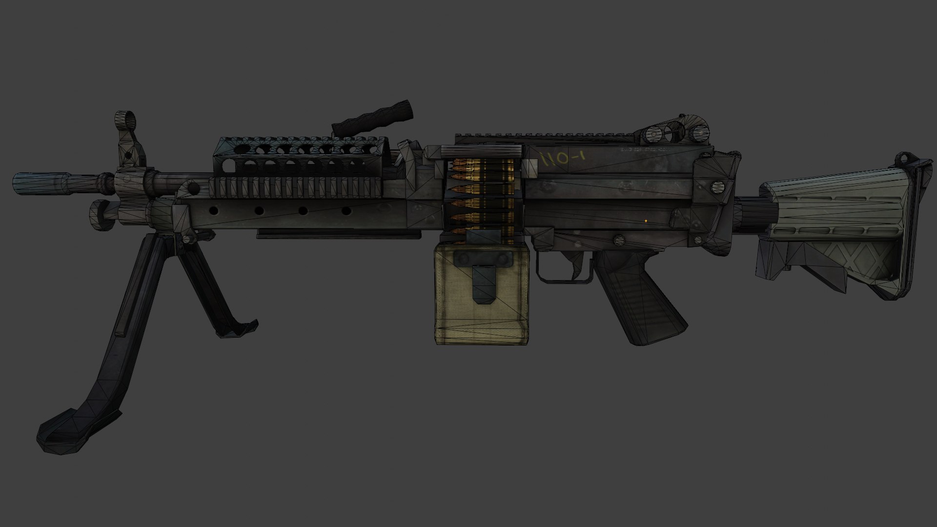 3D M249 PBR Game ready low-poly - TurboSquid 1808915