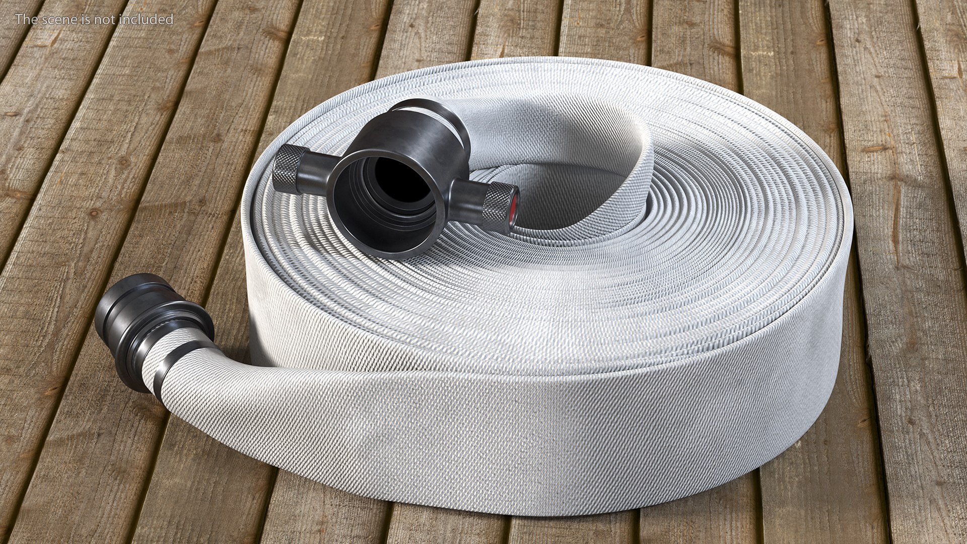 3D Coiled Fire Hose White Canvas Model - TurboSquid 1836544