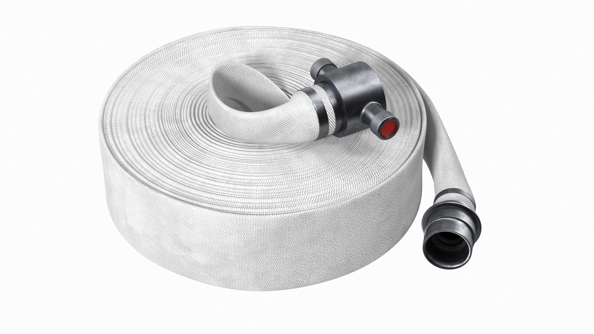 3D Coiled Fire Hose White Canvas Model - TurboSquid 1836544