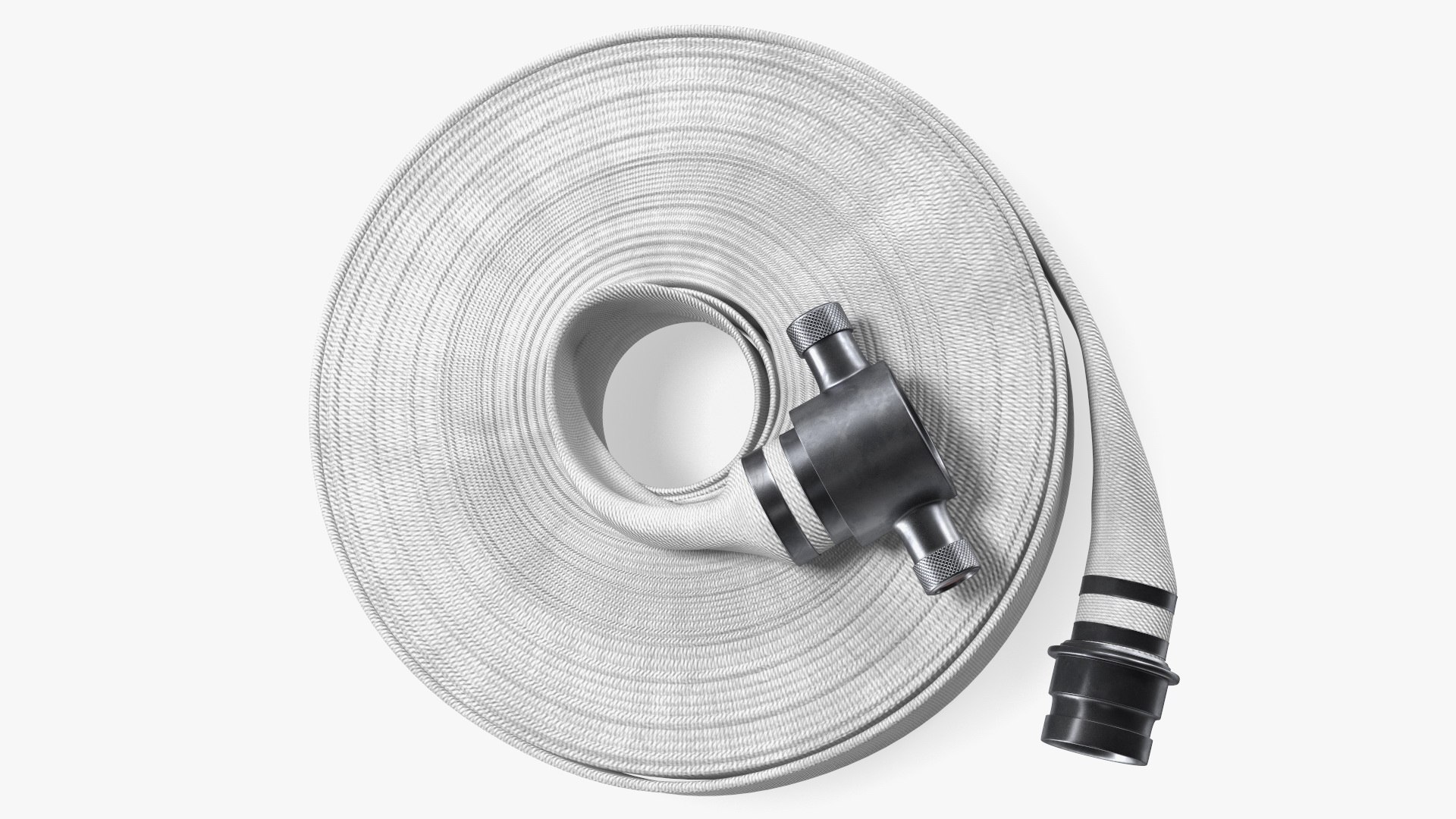 3D Coiled Fire Hose White Canvas Model - TurboSquid 1836544