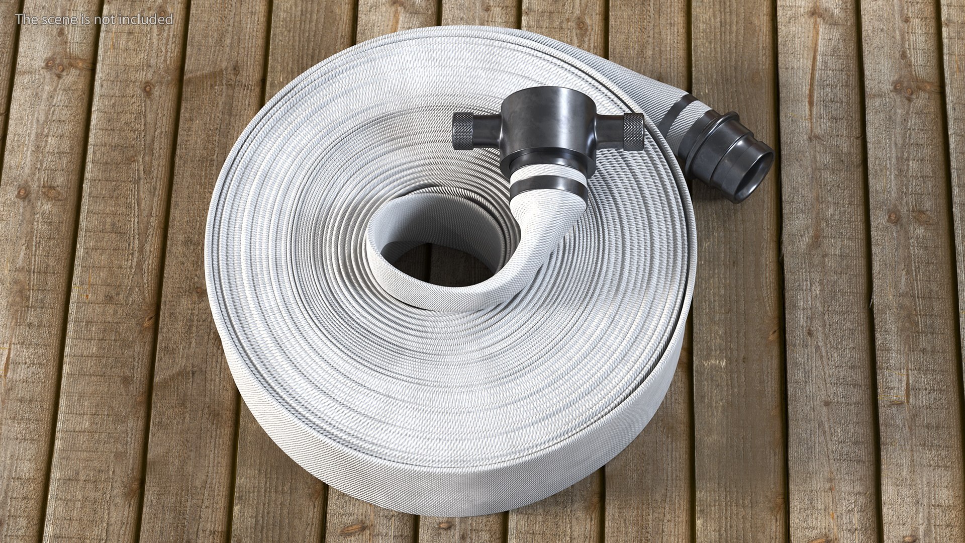 3D Coiled Fire Hose White Canvas Model - TurboSquid 1836544