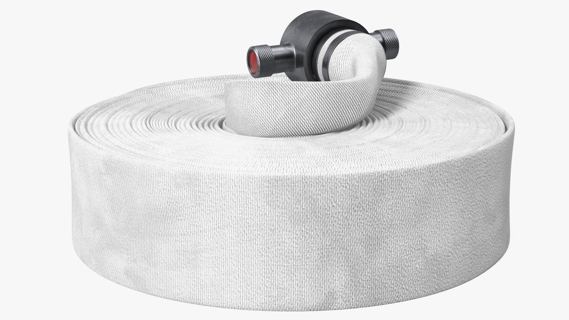 3D Coiled Fire Hose White Canvas Model - TurboSquid 1836544
