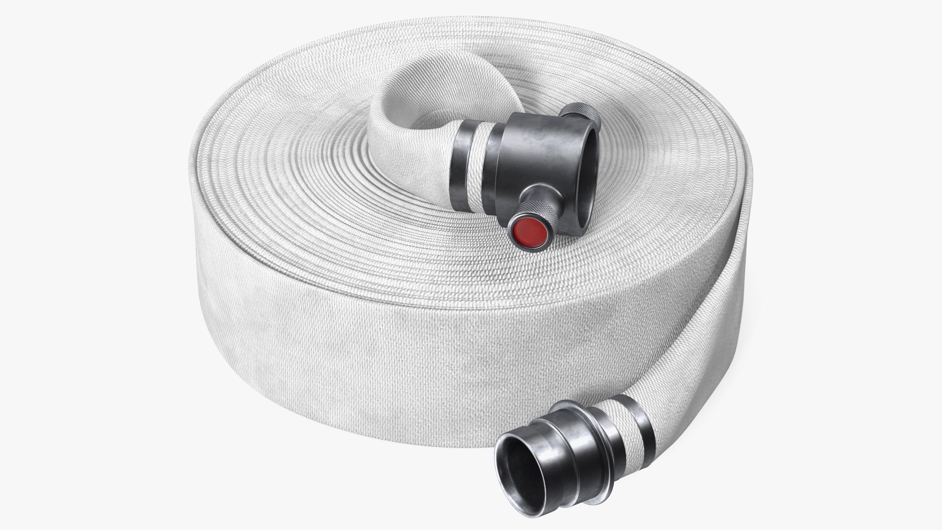 3D Coiled Fire Hose White Canvas Model - TurboSquid 1836544