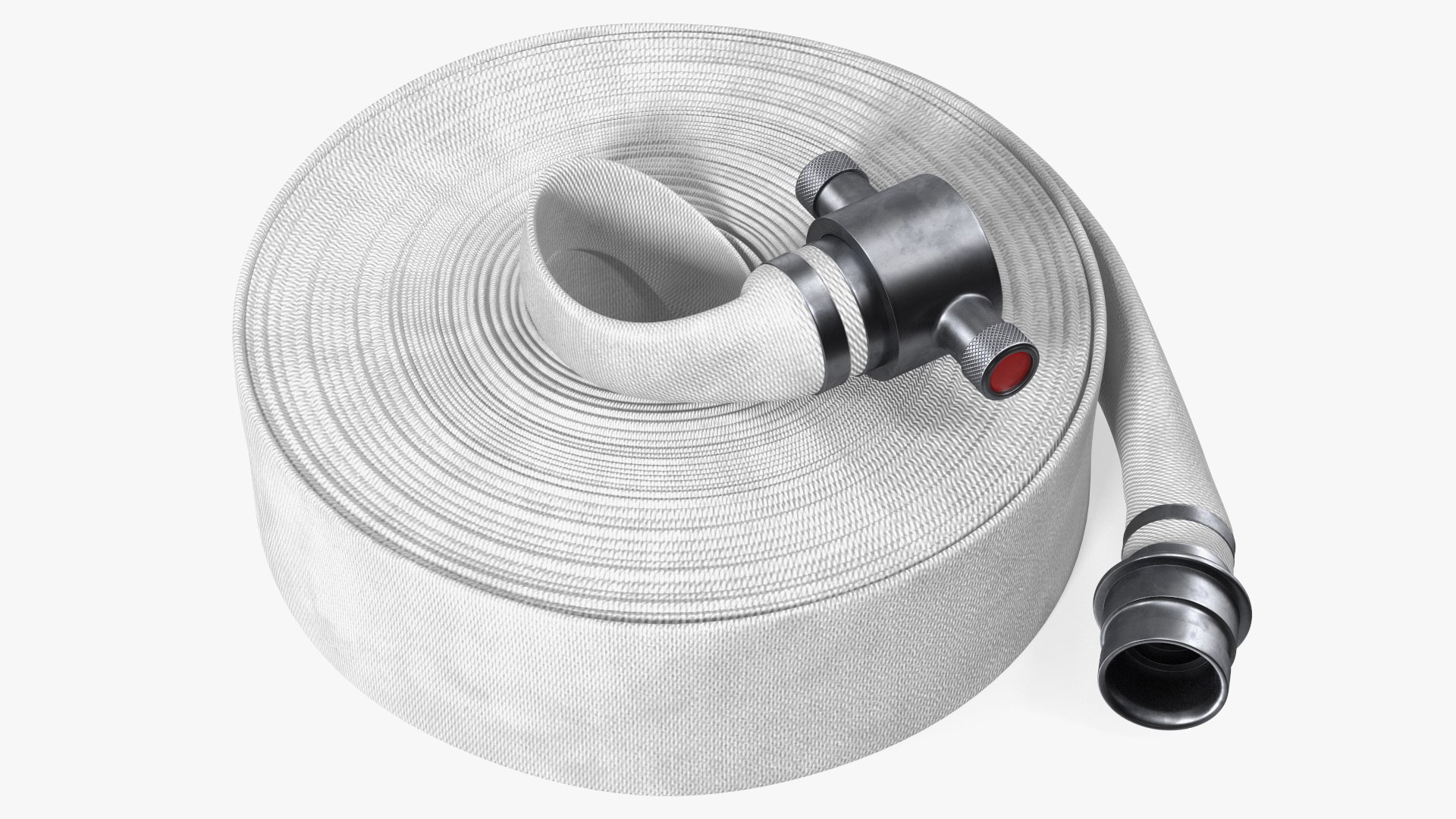 3D Coiled Fire Hose White Canvas model - TurboSquid 1836544