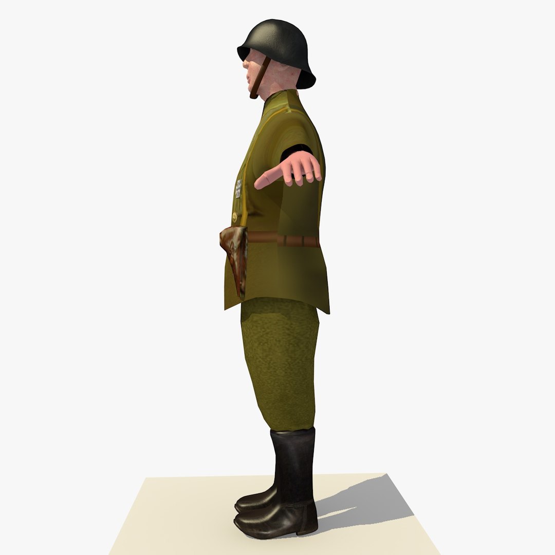 world war german lieutenant 3d x