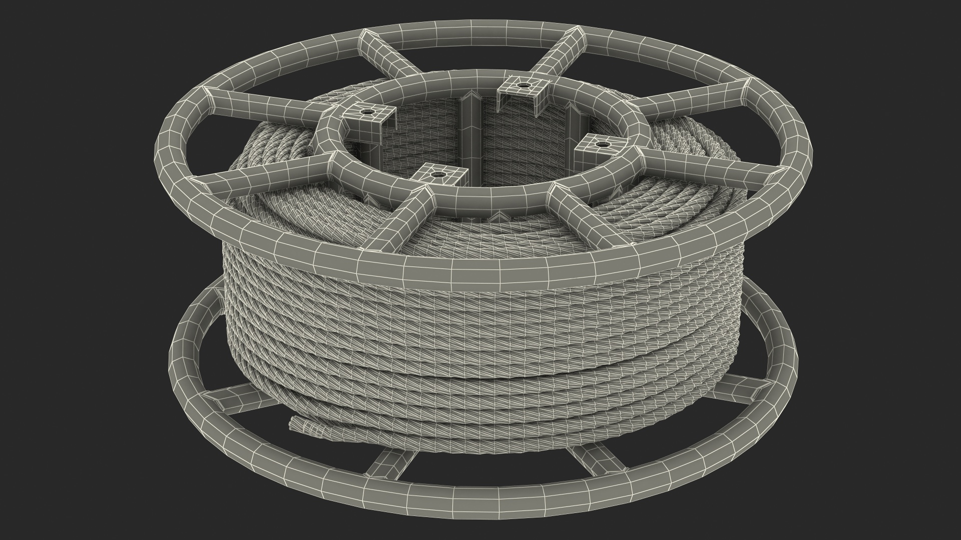 3D Model Anti Twisting Steel Wire Rope Per Reel Yellow - TurboSquid 2049100