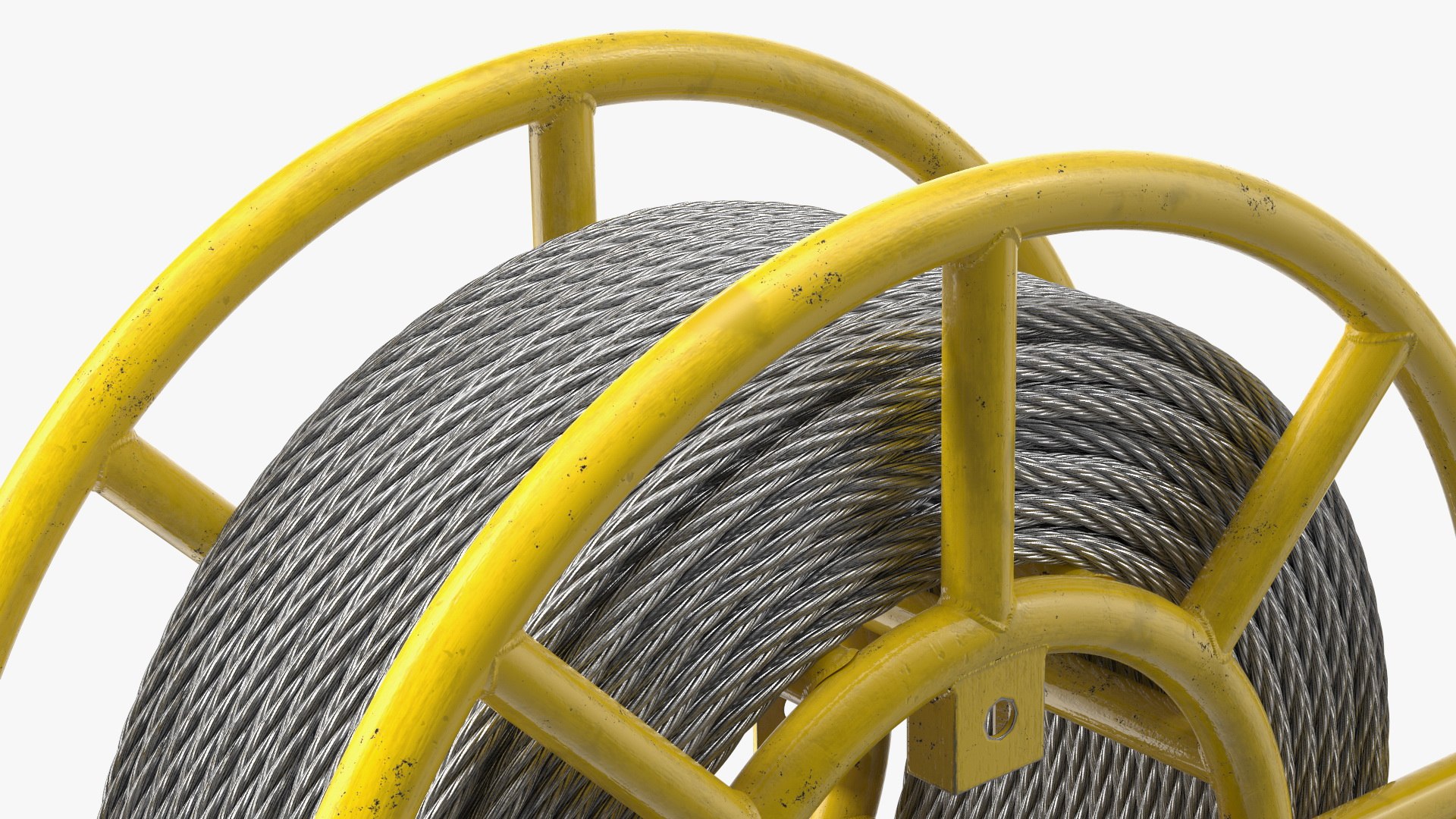 3D Model Anti Twisting Steel Wire Rope Per Reel Yellow - TurboSquid 2049100