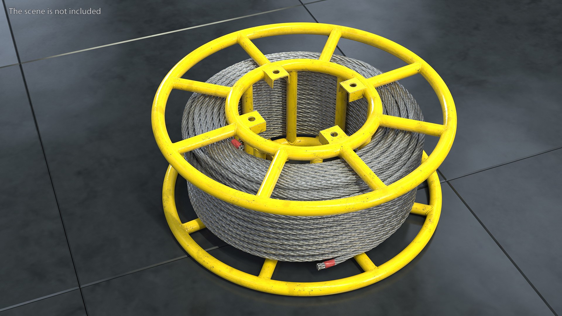 3D Model Anti Twisting Steel Wire Rope Per Reel Yellow - TurboSquid 2049100