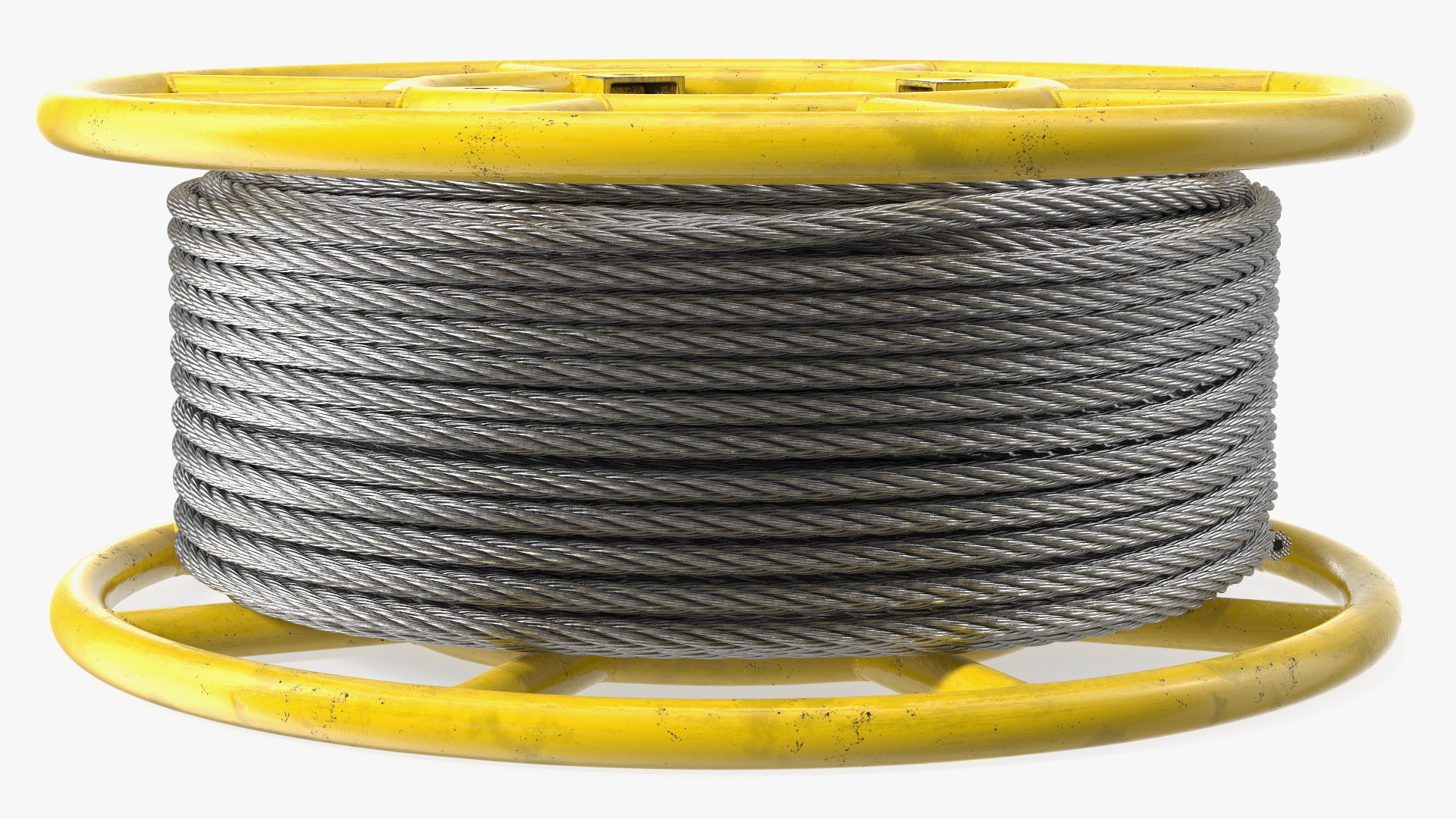 3D Model Anti Twisting Steel Wire Rope Per Reel Yellow - TurboSquid 2049100