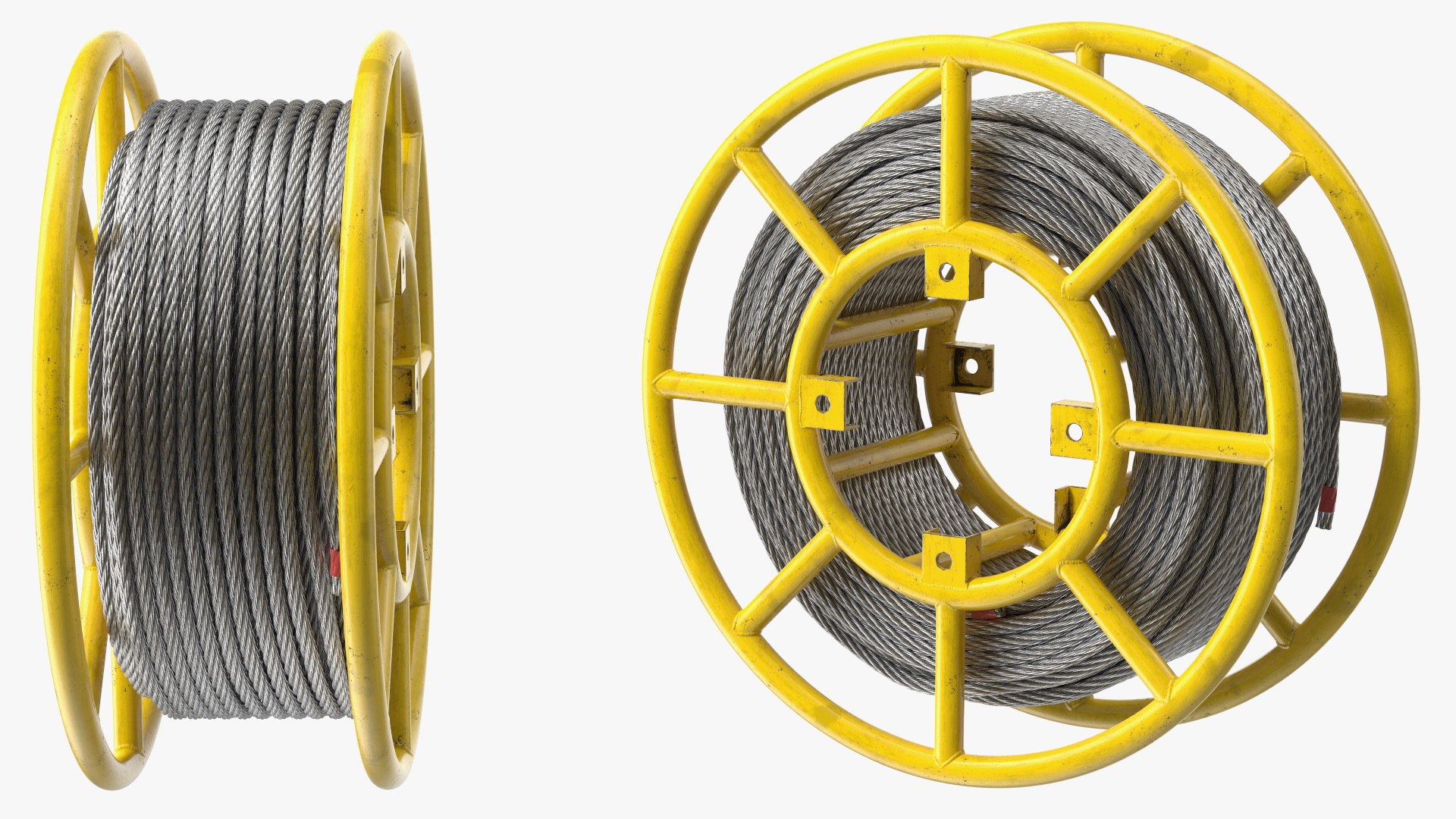 3D Model Anti Twisting Steel Wire Rope Per Reel Yellow - TurboSquid 2049100