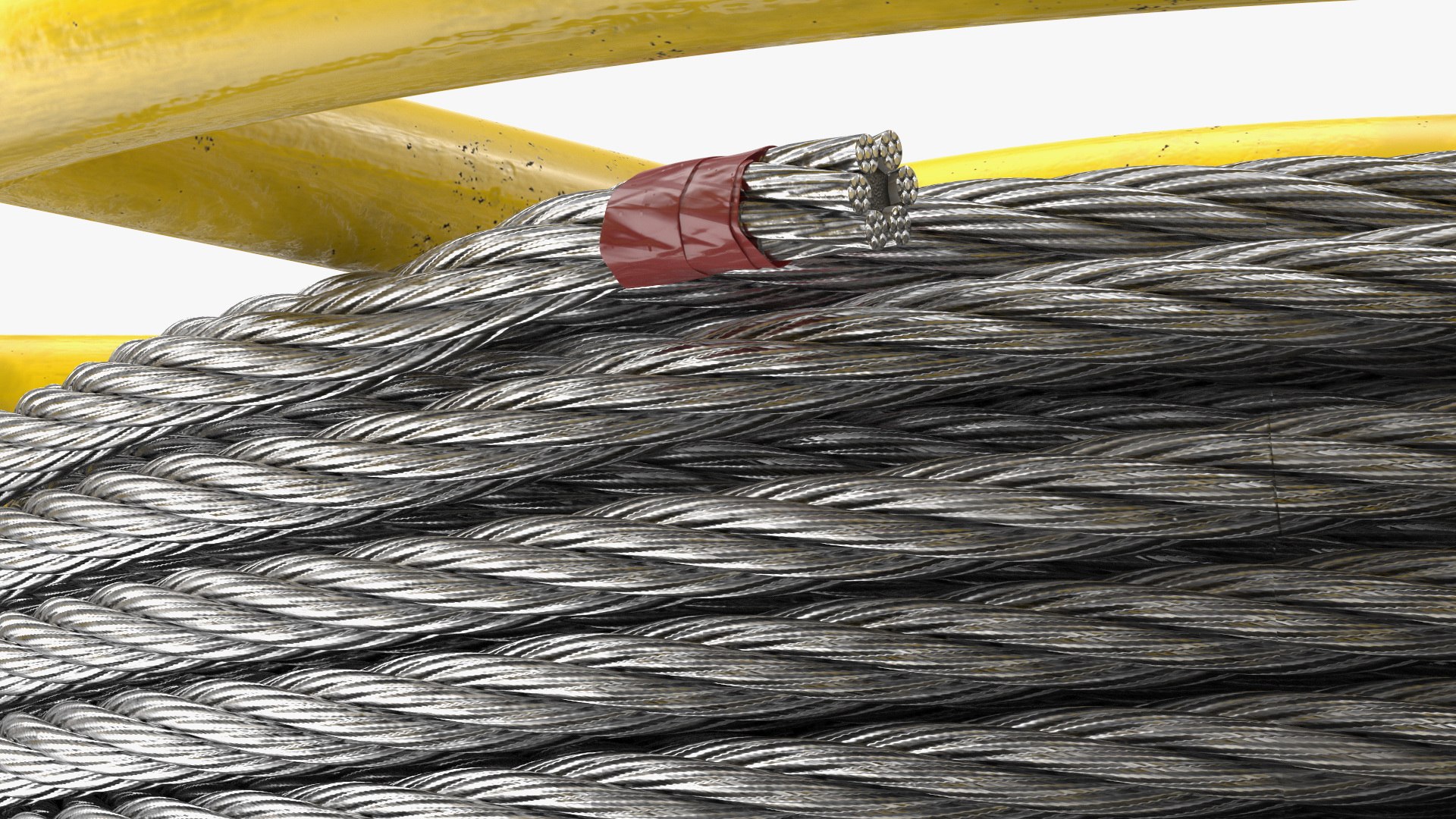 3D Model Anti Twisting Steel Wire Rope Per Reel Yellow - TurboSquid 2049100