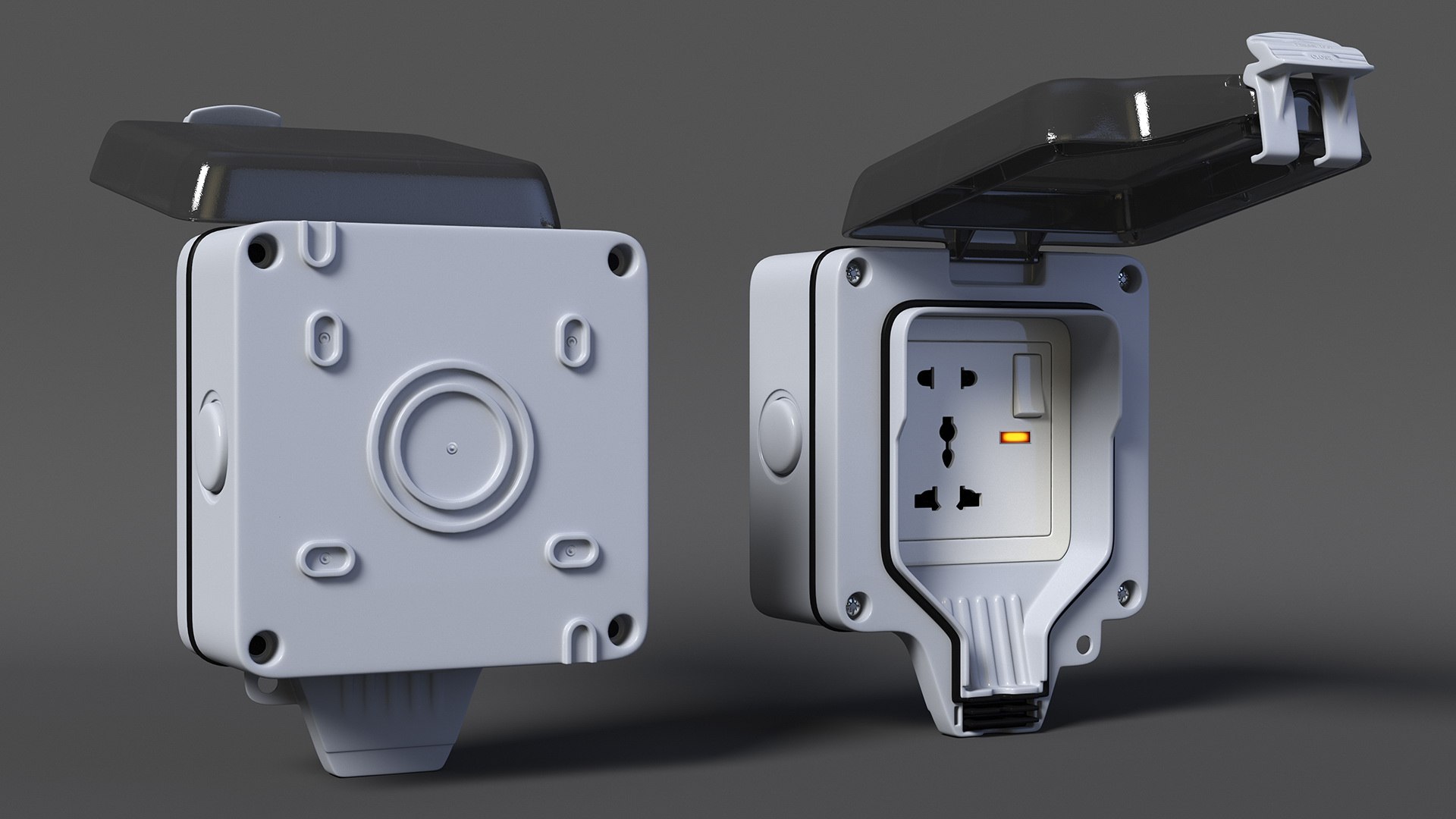 Electrical Socket Outdoor Wall Single 3D Model - TurboSquid 2157055