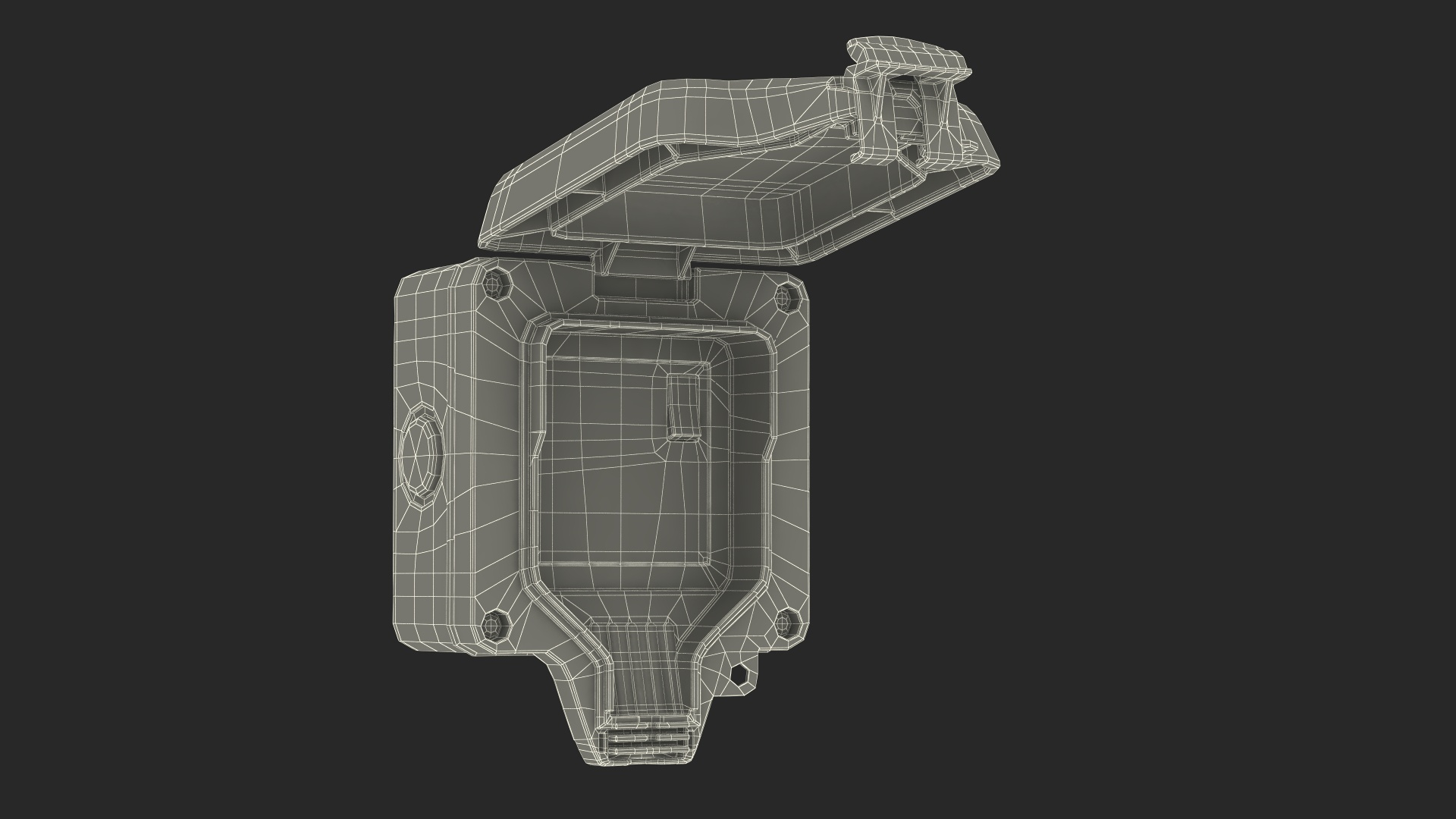 Electrical Socket Outdoor Wall Single 3D Model - TurboSquid 2157055