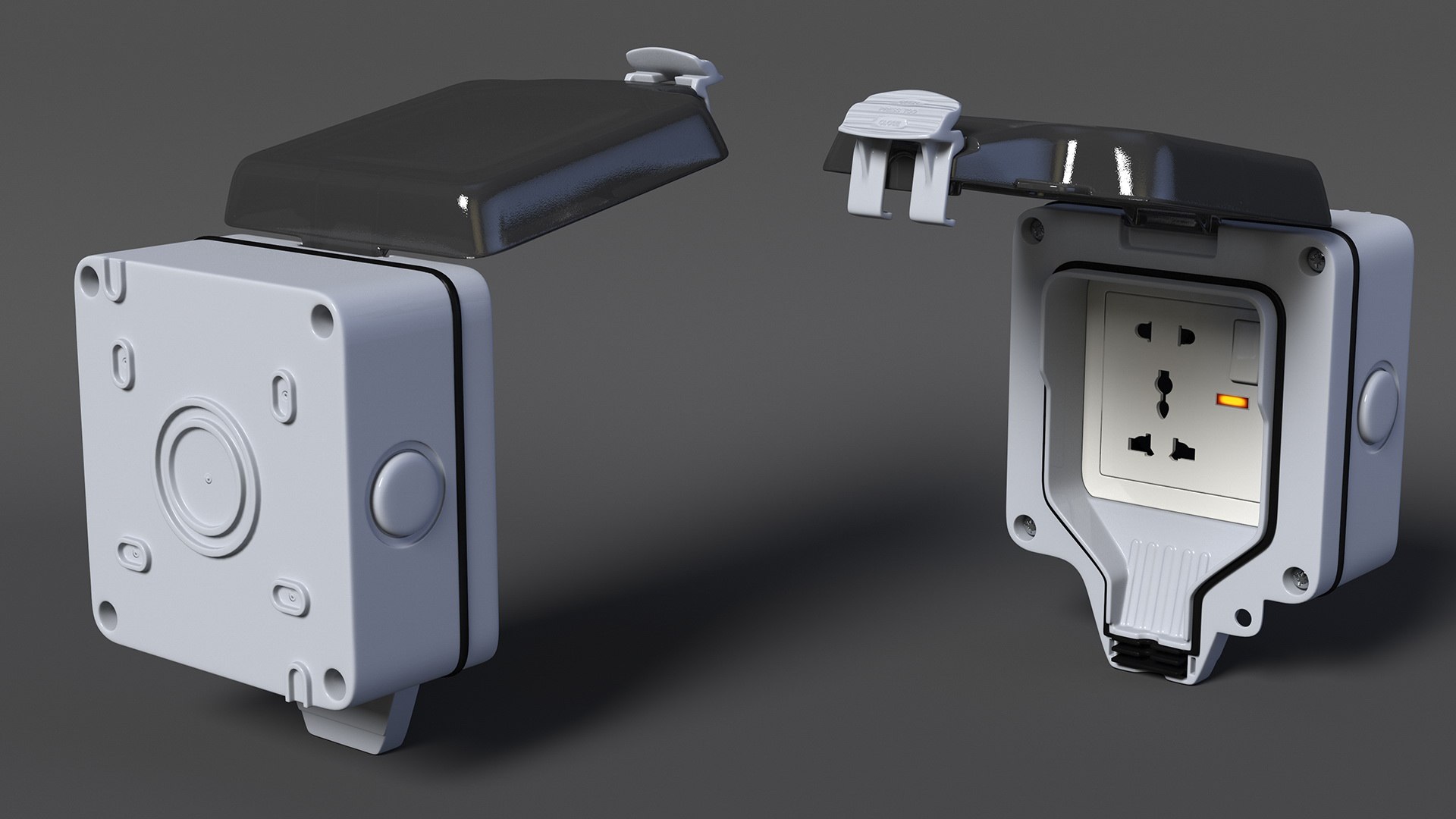 Electrical Socket Outdoor Wall Single 3D Model - TurboSquid 2157055