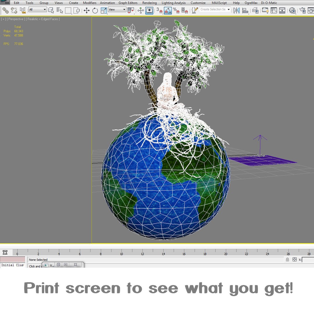 balance man trees 3d model