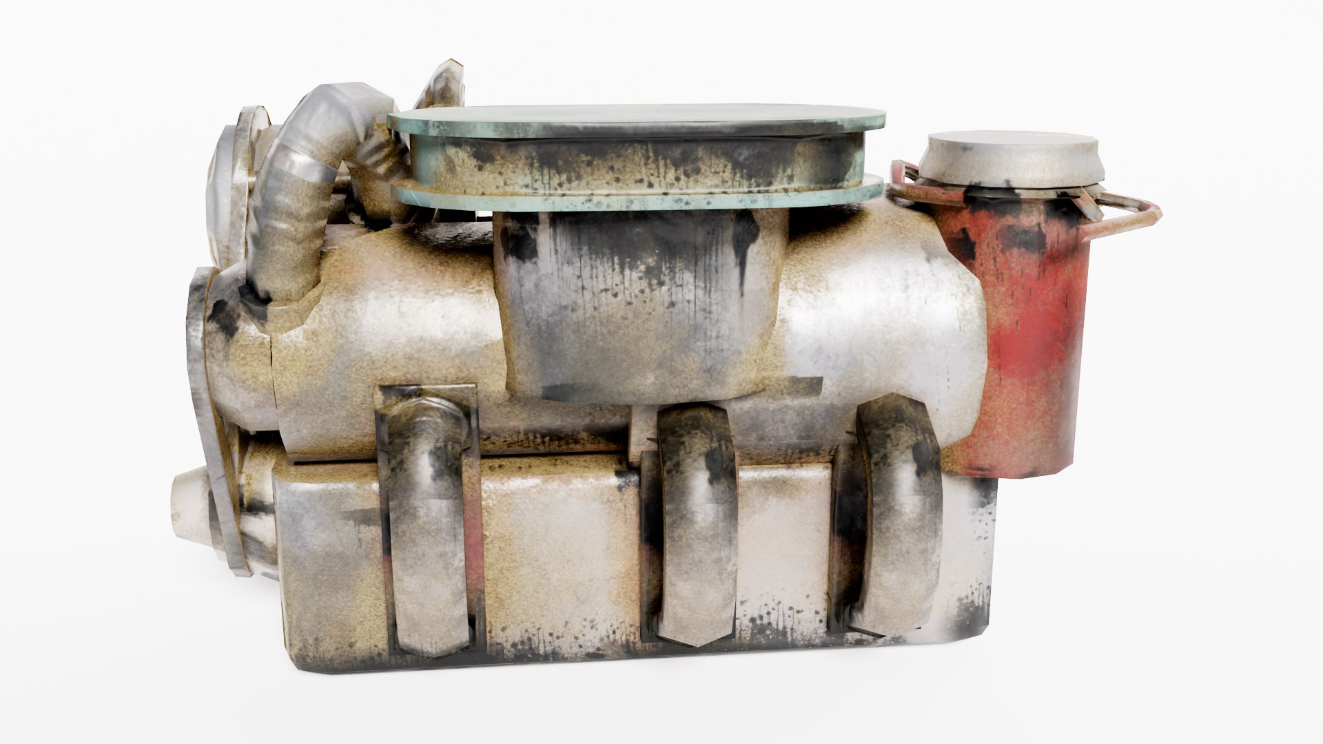 Vintage CarD Inline Engine Vehicle Part Da1 3D Model - TurboSquid 1964174